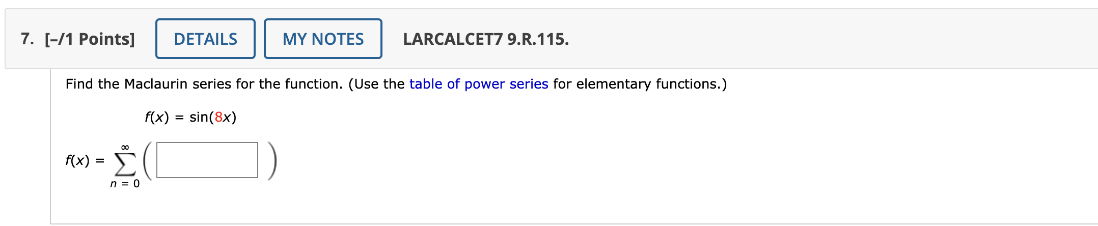 Solved Find the Maclaurin series for the function. (Use the | Chegg.com