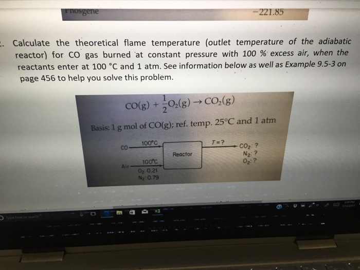 Solved Calculate the theoretical flame temperature (outlet | Chegg.com