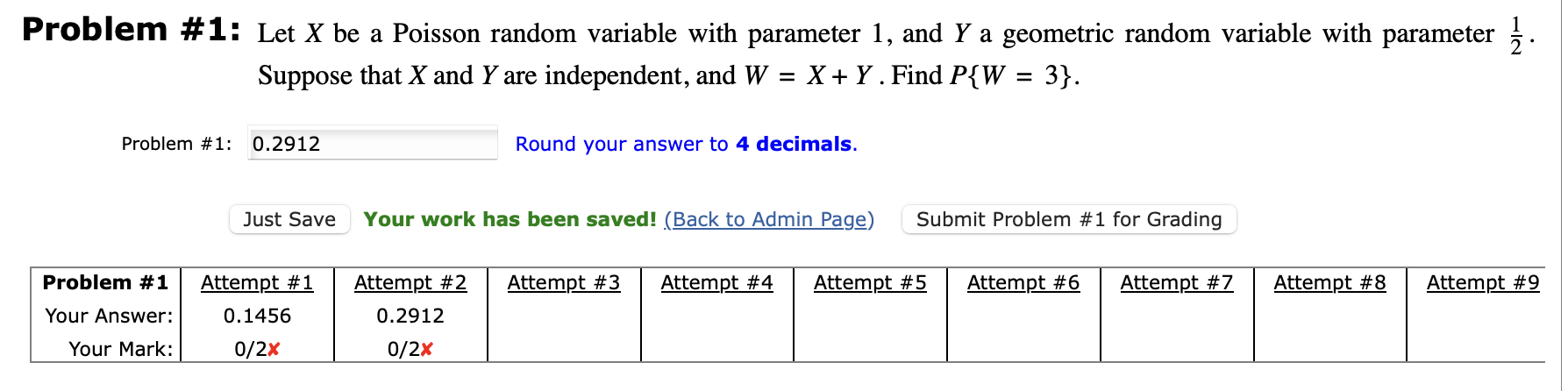 Solved Problem 1 Let X Be A Poisson Random Variable With