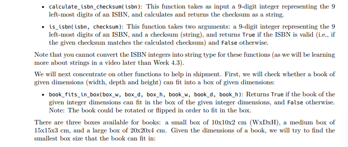 Solved Book Barcode problem (part 2) in PYTHON for THONNY | Chegg.com