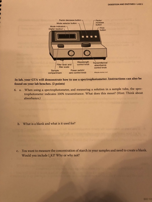 Solved DIGEST ON AND ENZYMES·LAB 5 Factor decrease button | Chegg.com