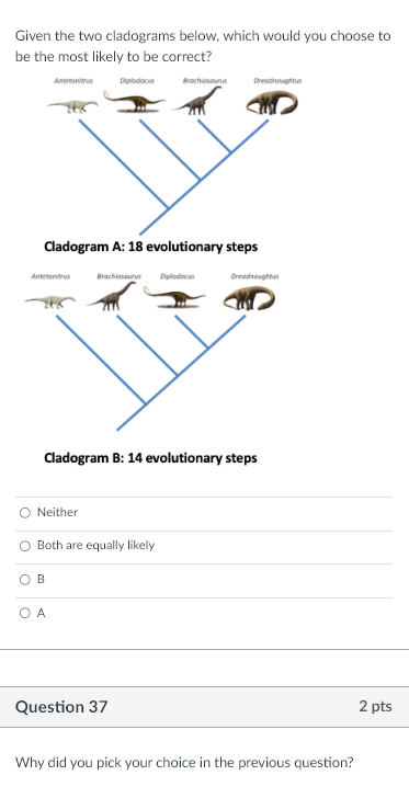 Solved Given the two cladograms below, which would you | Chegg.com