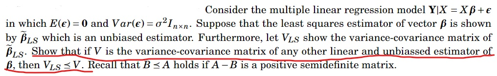 Solved Consider the multiple linear regression model Y|X = X | Chegg.com