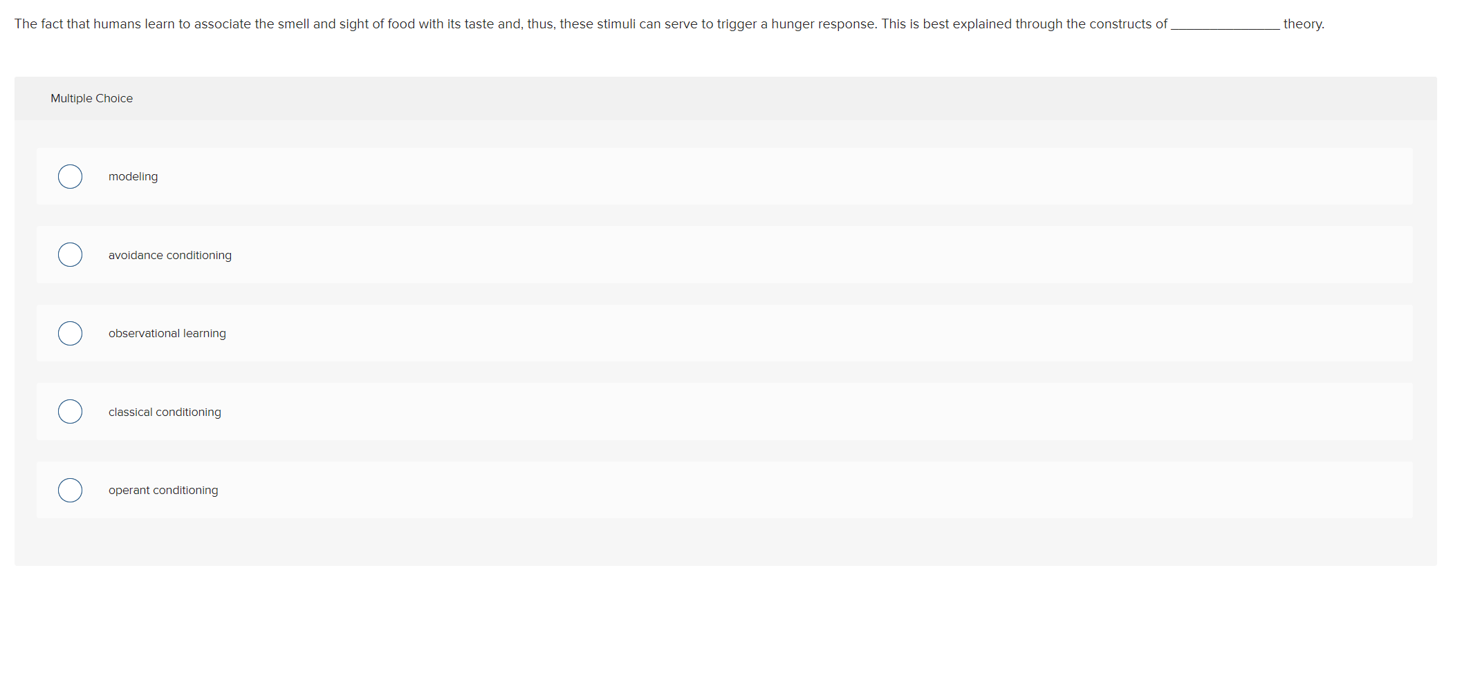 Solved The fact that humans learn to associate the smell and | Chegg.com