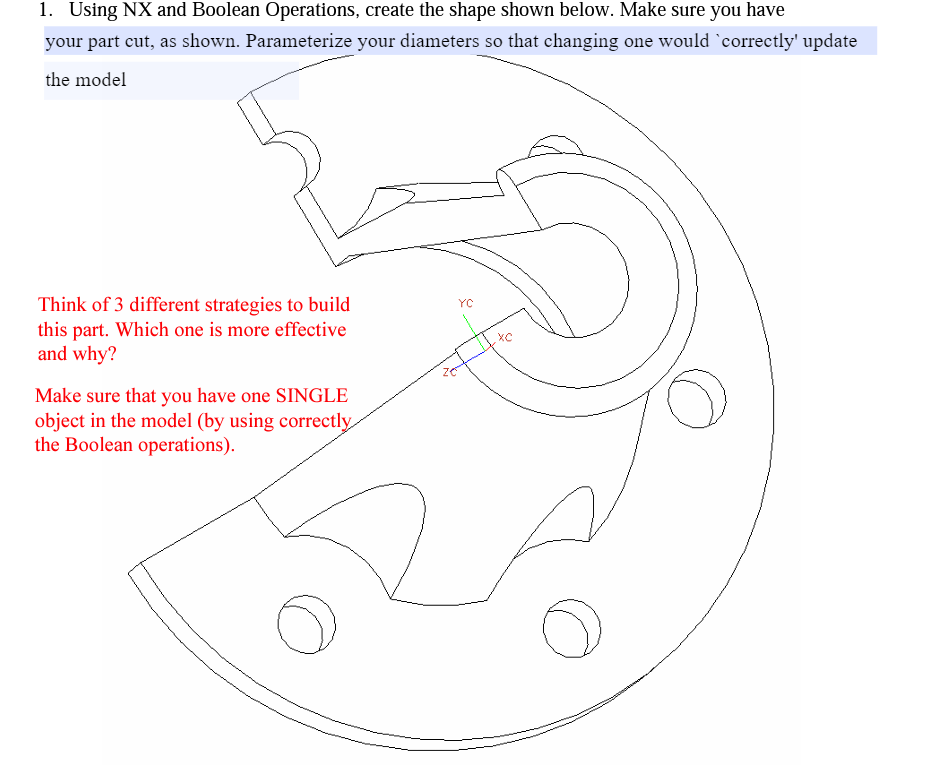 Solved 1 Using Nx And Boolean Operations Create The Shape 3161