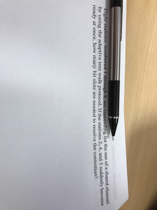 Solved Eight stations, numbered 1 through 8, are contending | Chegg.com