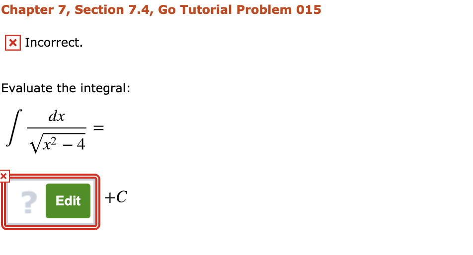 Solved Chapter 7, Section 7.4, Go Tutorial Problem 015 * | Chegg.com