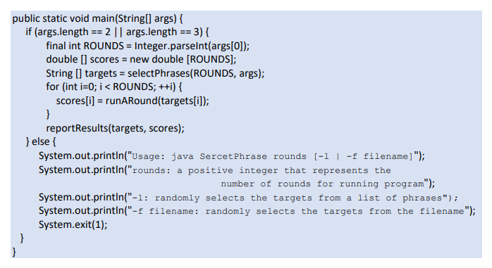 Solved Use the game (Secret Phrase game) that you have | Chegg.com
