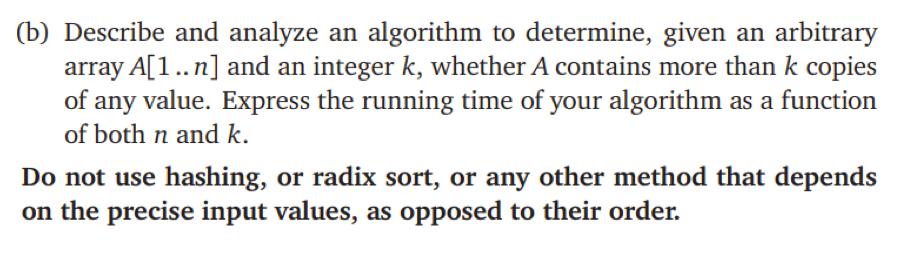 Solved (b) Describe and analyze an algorithm to determine, | Chegg.com