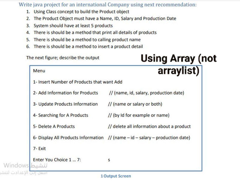 Solved Write java project for an international Company using | Chegg.com