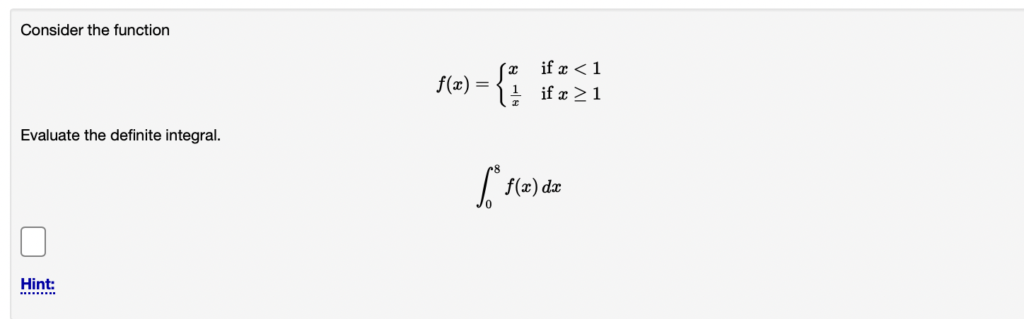 Solved Consider the function f(x)={xx1 if x