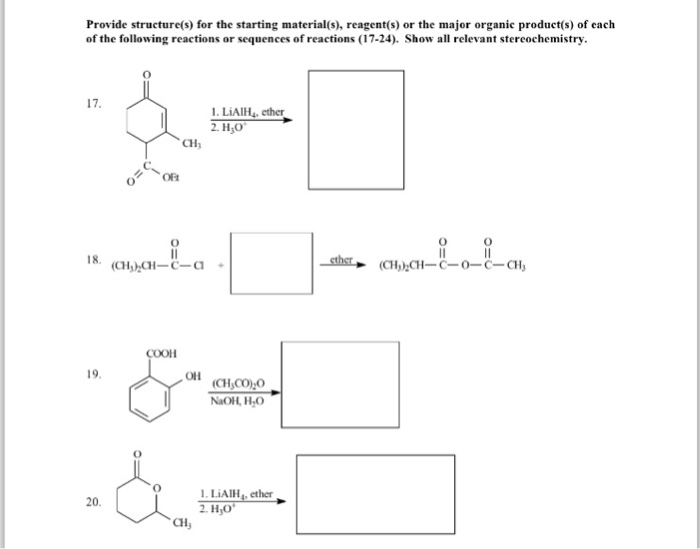 Solved Provide structure(s) for the starting material(s), | Chegg.com Solved Provide structure(s) for the starting material(s), | Chegg.com