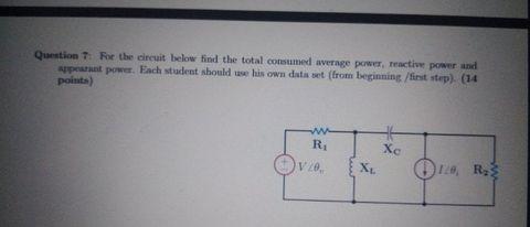 Solved Question 1: For the circuit below find the total | Chegg.com