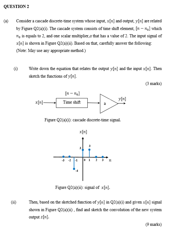 Solved QUESTION 2 (a) Consider a cascade discrete-time | Chegg.com