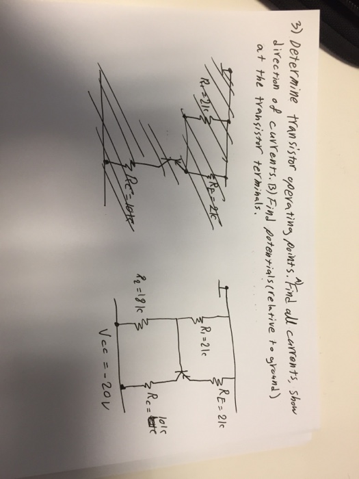 Solved Determine transistor operating points. A) Find all | Chegg.com