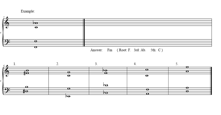 3. Name the triad then label each in the given chord | Chegg.com