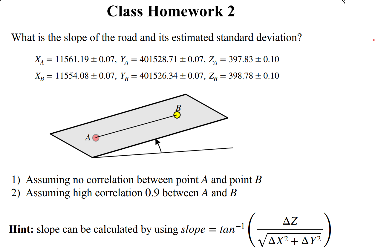Solved Class Homework 2What is the slope of the road and its | Chegg.com Solved Class Homework 2What is the slope of the road and its | Chegg.com