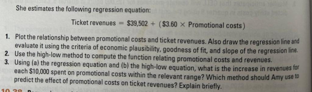 Solved 10 37 High Low Method Regression Analysis Cima