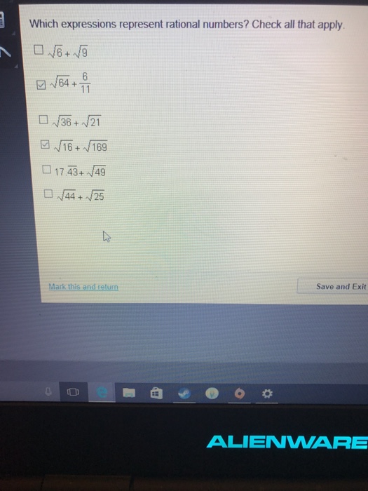 Solved Which expressions represent rational numbers? Check | Chegg.com