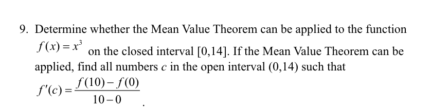 Solved Determine whether the Mean Value Theorem can be | Chegg.com