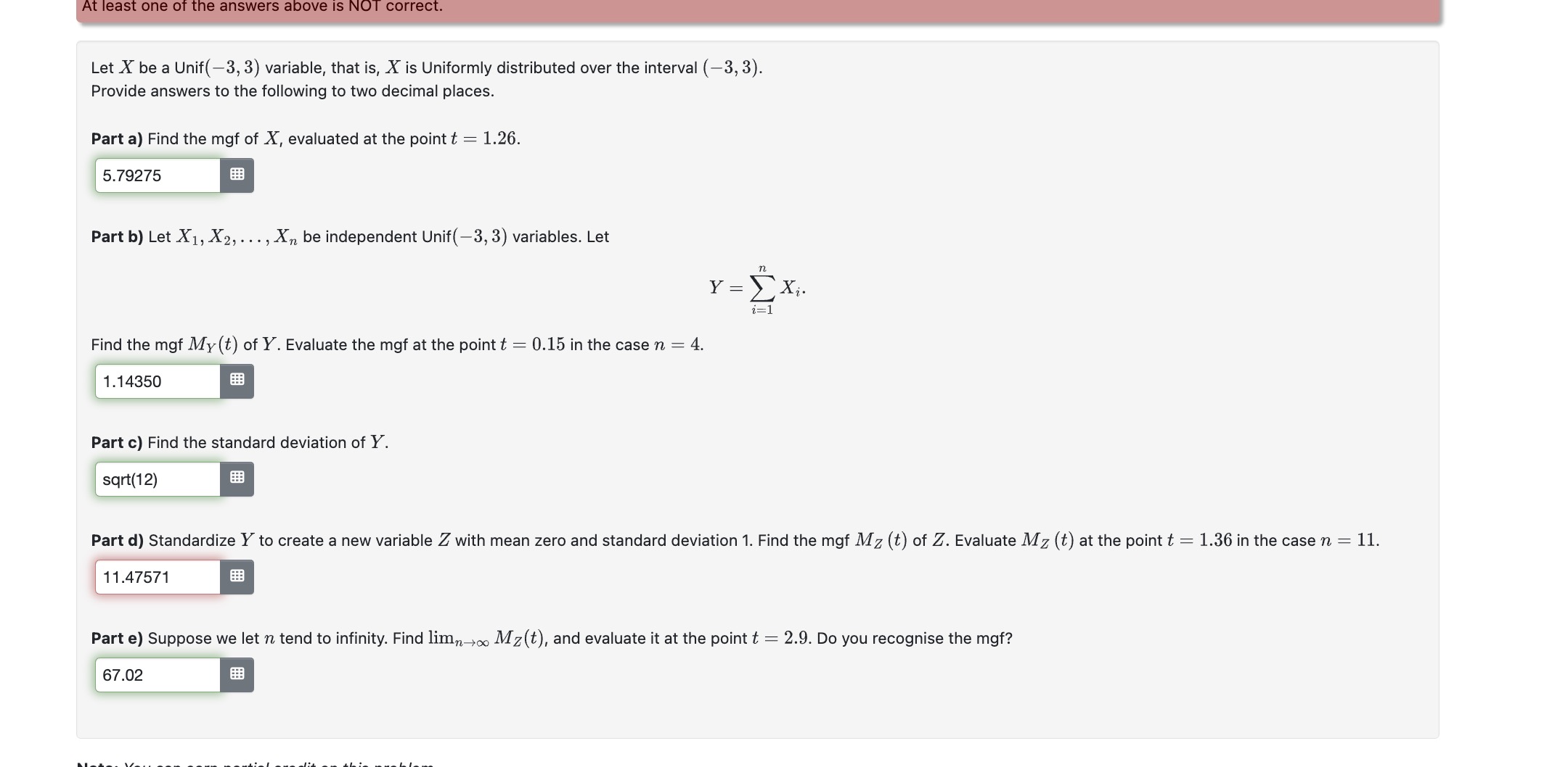 Solved Let X be a Unif (−3,3) variable, that is, X is | Chegg.com