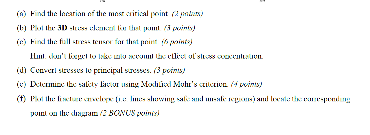 Solved Q3. Static Failure (18 points) The shaft shown on the | Chegg.com