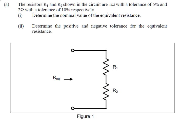 Solved The resistors R1 and R2 shown in the circuit are 12 | Chegg.com