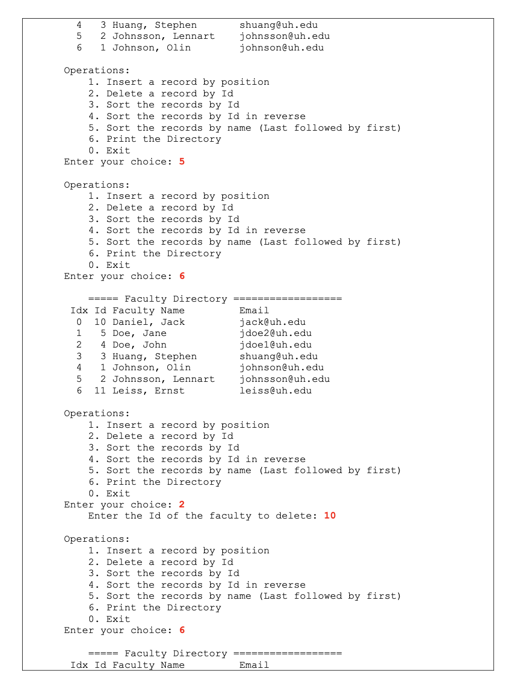 Solved COSC 1306 Spring 2021 Assignment 7: List Operations | Chegg.com