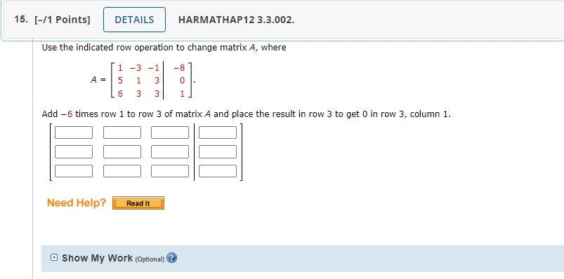 Solved 15. [-/1 Points] DETAILS HARMATHAP12 3.3.002. Use the | Chegg.com