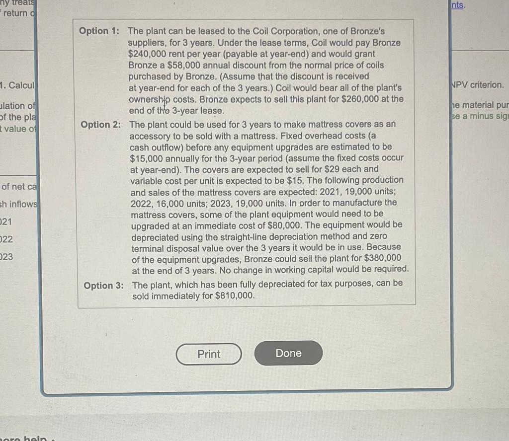 Solved Requirements 1. Calculate net present value of each | Chegg.com