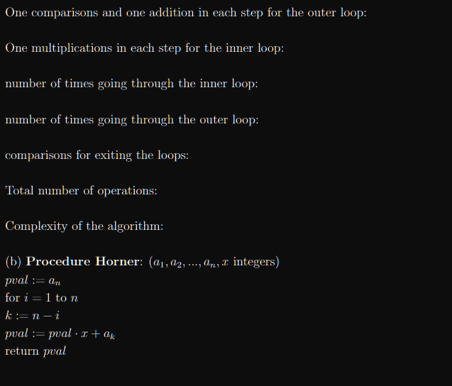 Exercise #6. Find the complexity of the two | Chegg.com