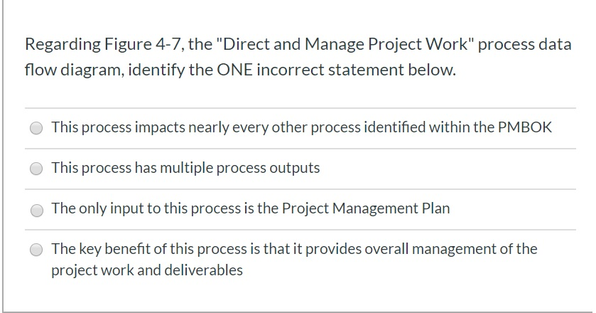 Solved Project Management Plan 4.4 Manage Project Knowledge | Chegg.com
