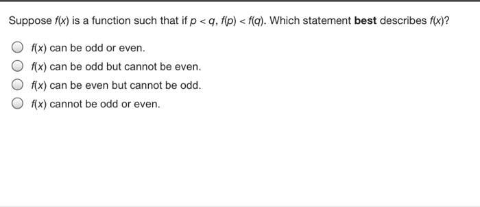 Solved Suppose Fx Is A Function Such That If P 7757