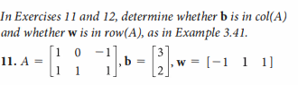 Solved In Exercises 11 and 12, determine whether b is in | Chegg.com