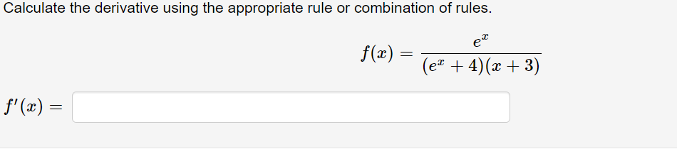 Solved Calculate the derivative using the appropriate rule | Chegg.com