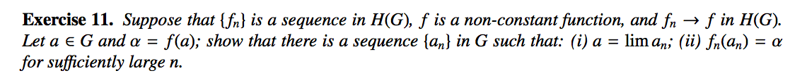 Solved Exercise 11. Suppose that {fn} is a sequence in H(G), | Chegg.com
