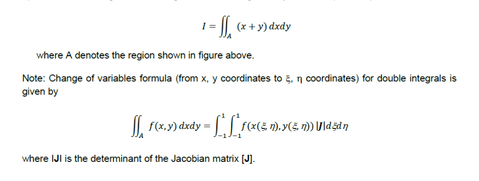 A 4 noded quadrilateral element is shown below The | Chegg.com