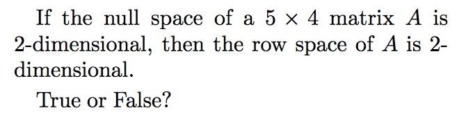 Solved When A is a 3 x 7 matrix, the smallest possible | Chegg.com