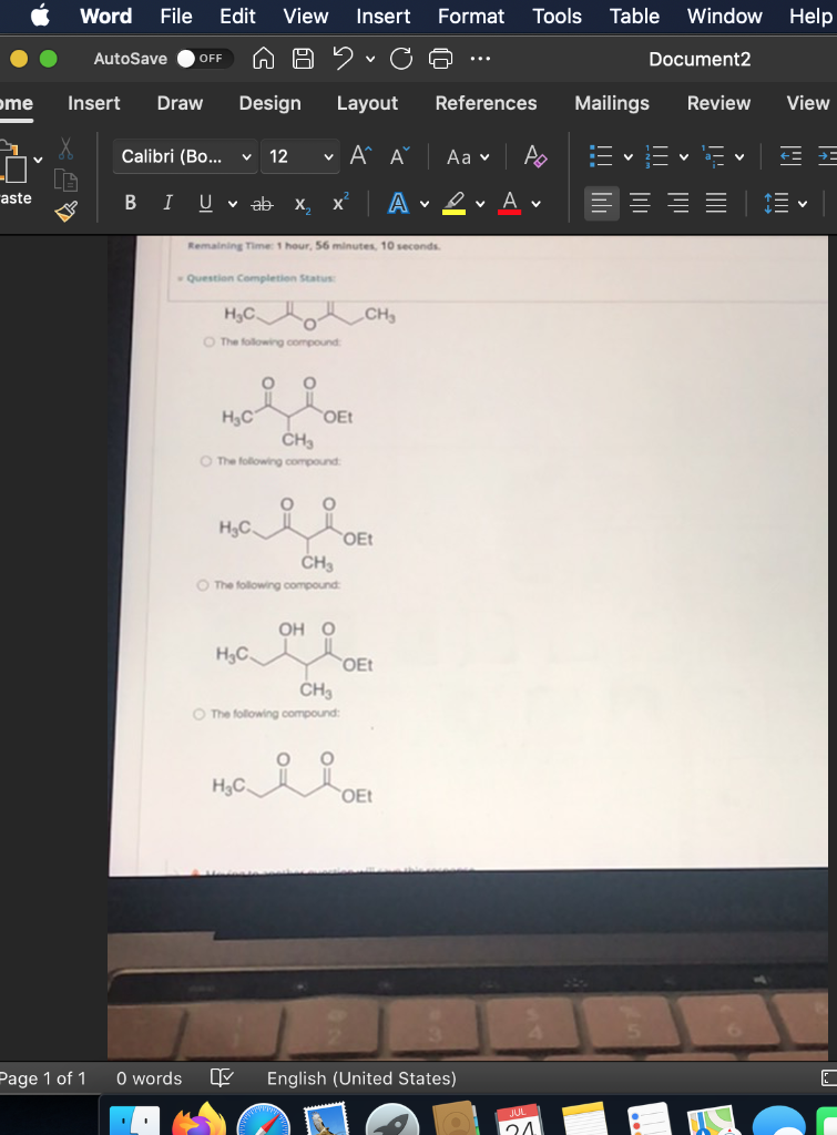 Solved Word File Edit View Insert Format Tools Table Window | Chegg.com