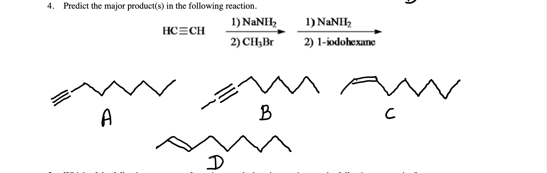 Solved 4. Predict the major product(s) in the following | Chegg.com
