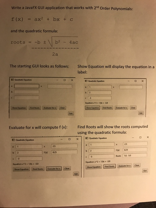 Solved Write a JavaFX GUI application that works with 2nd | Chegg.com