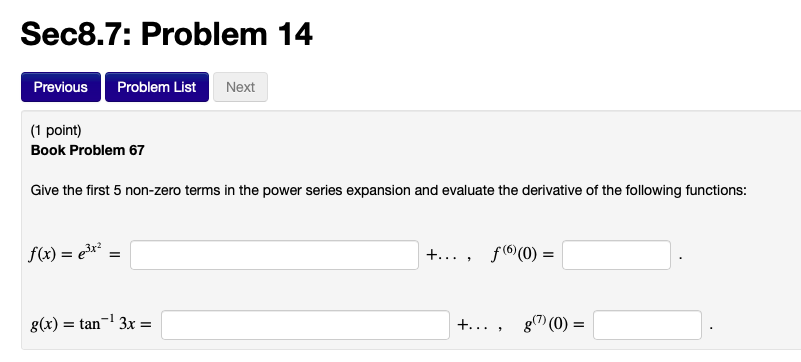 Solved Sec8.7: Problem 14 Previous Problem List Next (1 | Chegg.com