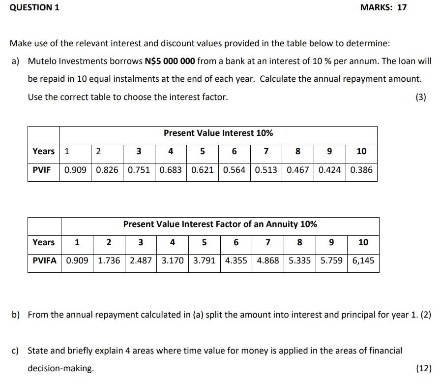 Solved Make use of the relevant interest and discount values | Chegg.com