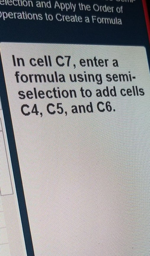 Solved lection and Apply the Order of perations to Create a | Chegg.com
