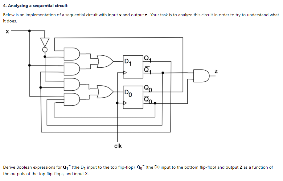 Solved 4 Analyzing A Sequential Circuit Below Is An 