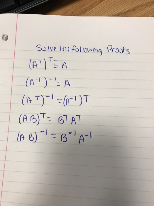 Solved Solve tu following Proofs (AT) T-A | Chegg.com