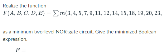 Solved Realize the function | Chegg.com