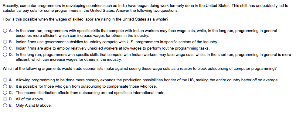 Solved Recently, computer programmers in developing | Chegg.com