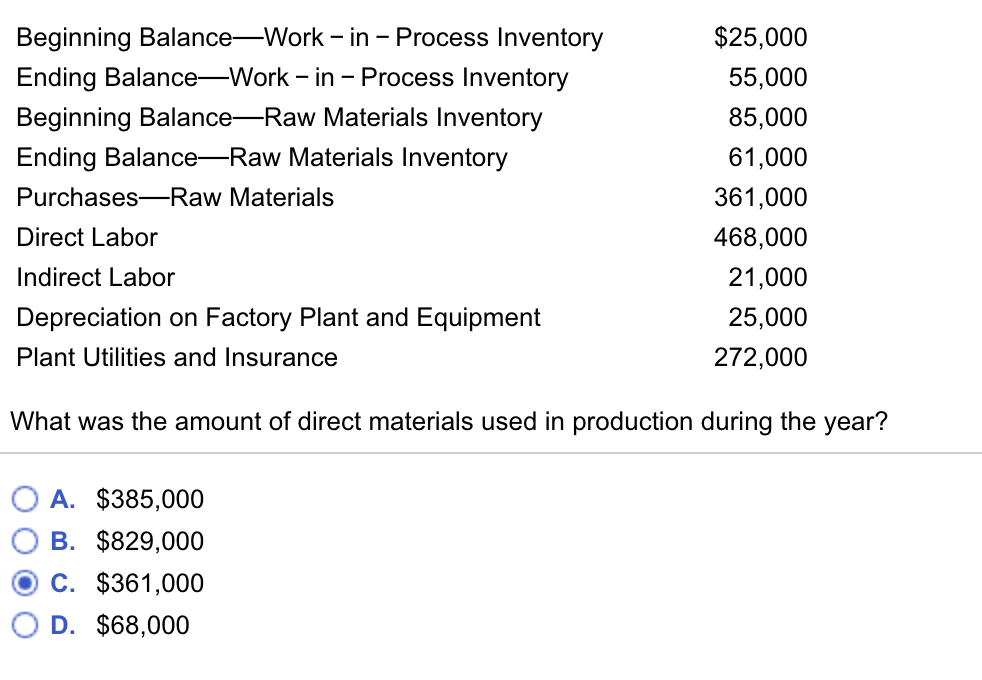 Solved Beginning Balance-Work - in - Process Inventory | Chegg.com