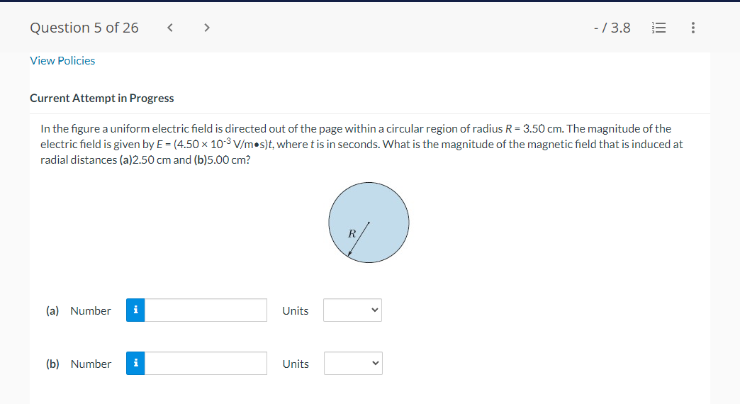 Solved In the figure a uniform electric field is directed | Chegg.com